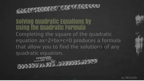 Solving Quadratic Equations by Using the Quadratic Formula at emaze Presentation