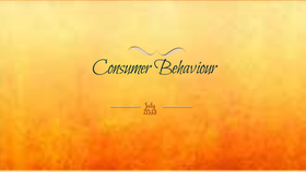 Consumer Behaviour at emaze Presentation