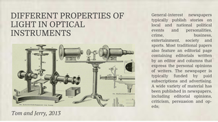 Different Properties of Light in Optical Instruments at emaze Presentation