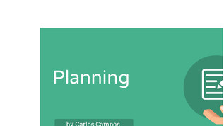 Planning at emaze Presentation