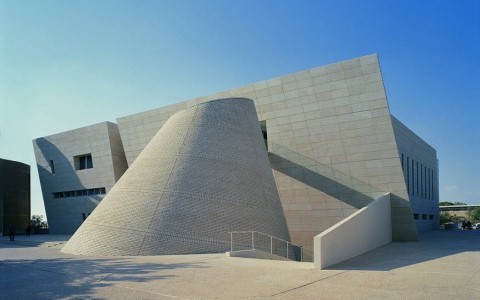 Cone shaped buildings at emaze Presentation