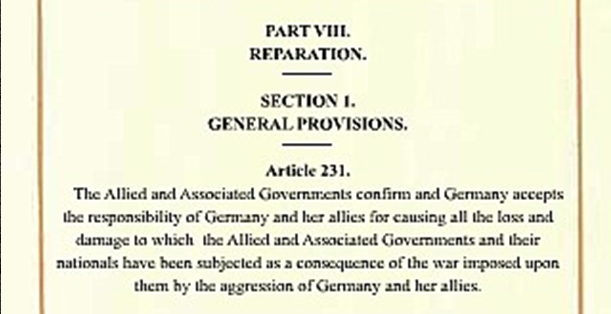 Treaty of Versailles and Clause 231 at emaze Presentation