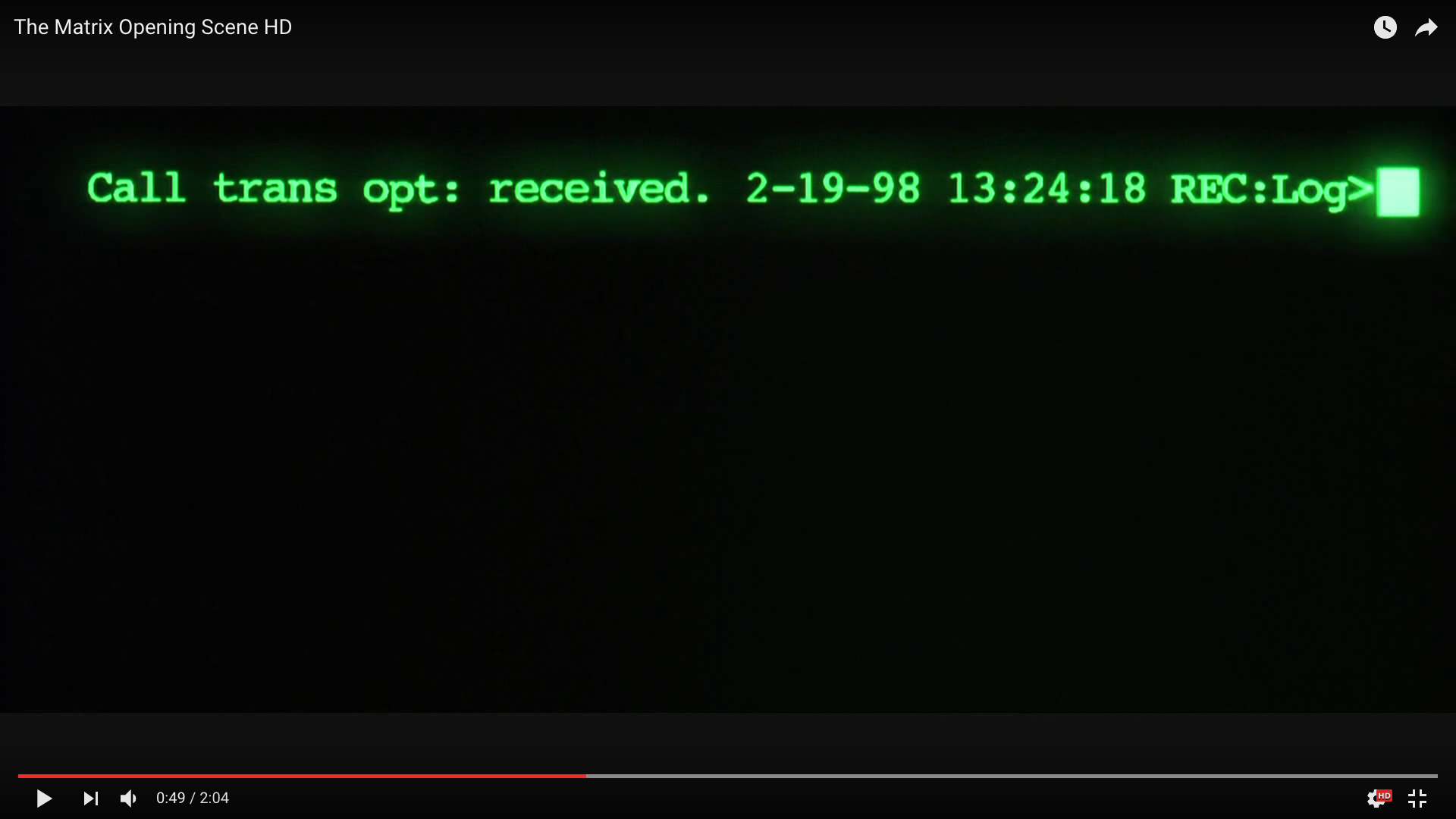 Matrix Opening Scene at emaze Presentation