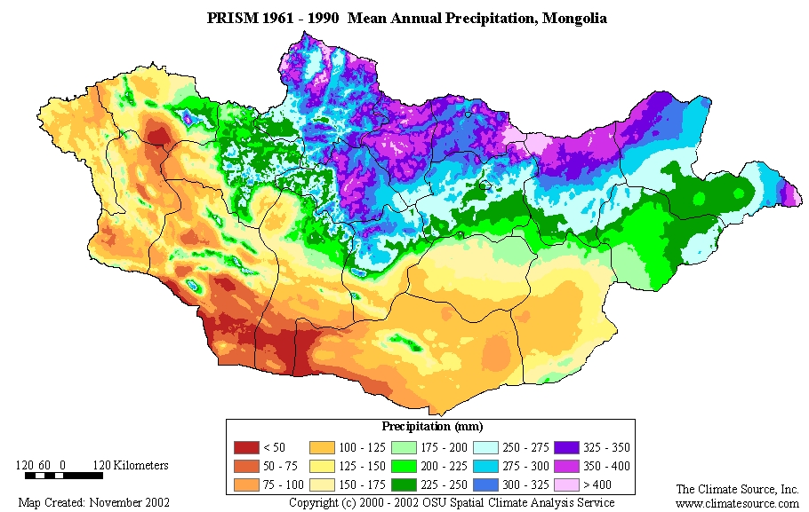 Population Density in Mongolia, the Least Densely Populated Country on ...