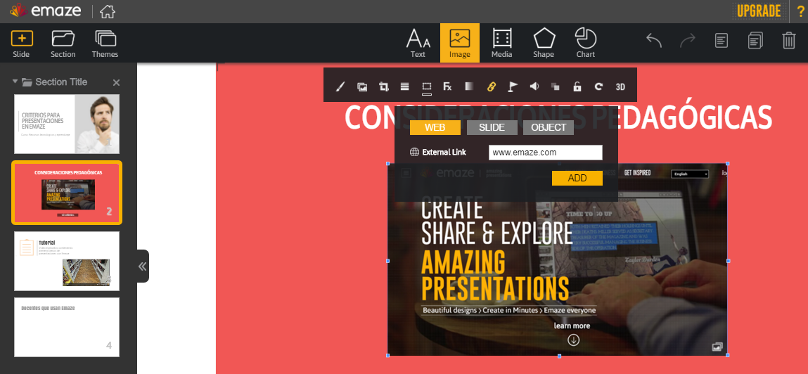 EMAZE: Primeros pasos at emaze Presentation