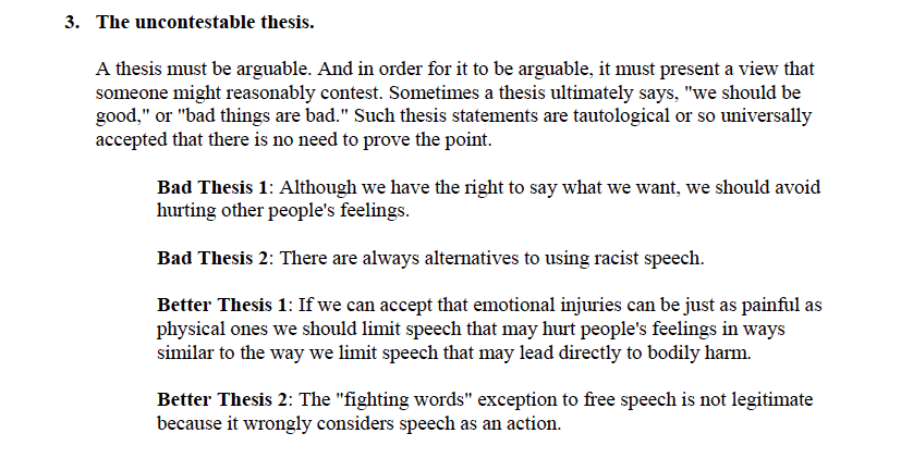  Good And Bad Thesis Statements Thesis Statement Examples 2019 01 28