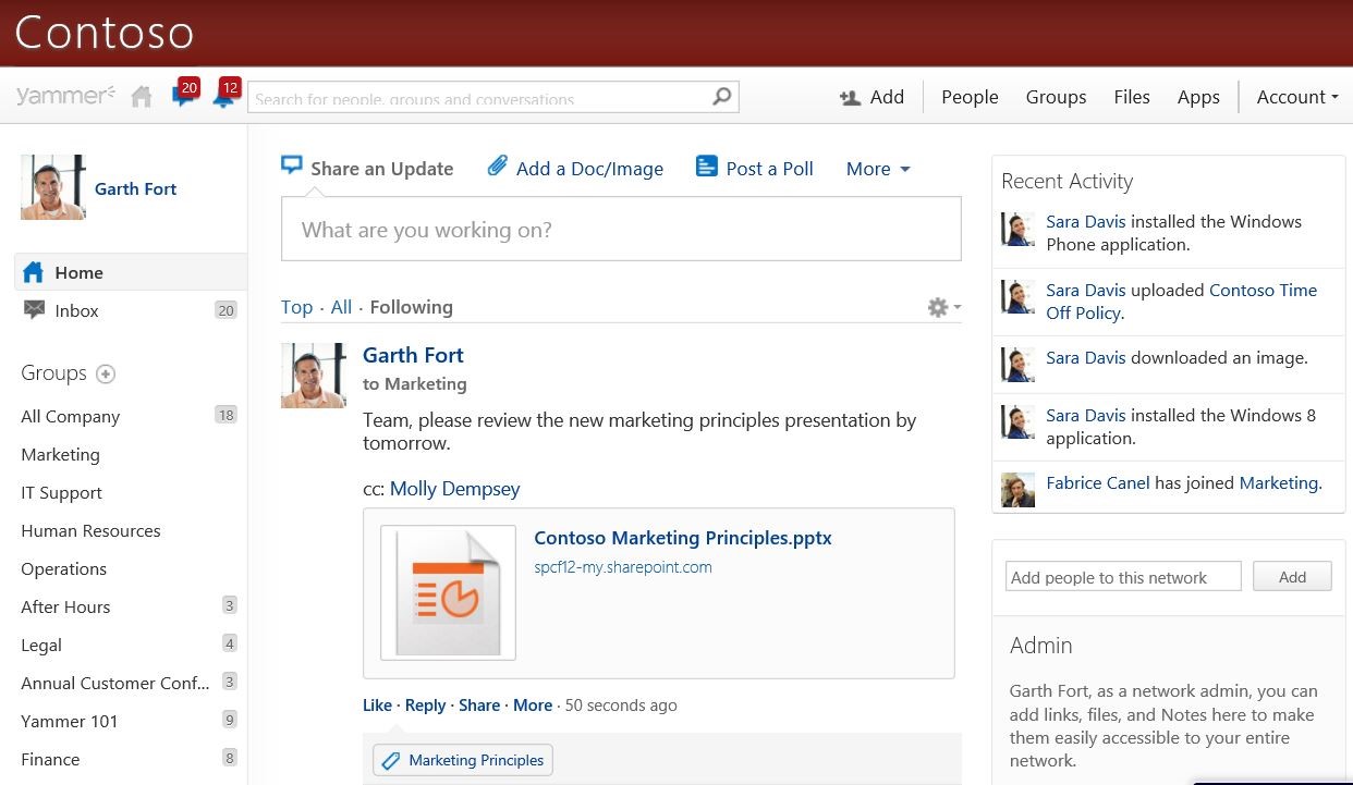 The Social Intranet at emaze Presentation