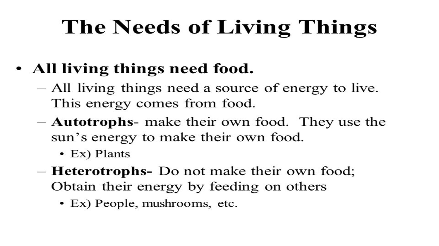Basic Needs of Living Things at emaze Presentation