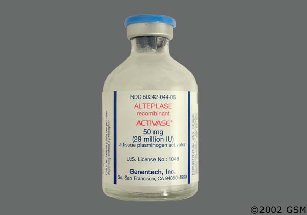 Intravenous injection of tissue plasminogen activator | Tissue ...