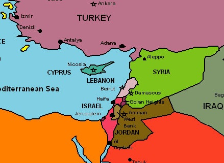 Israel On Middle East Map - United States Map
