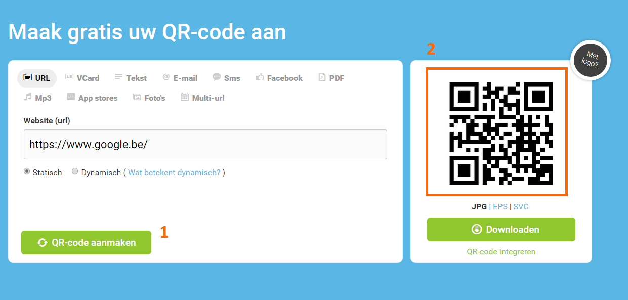 QR-code maken at emaze Presentation