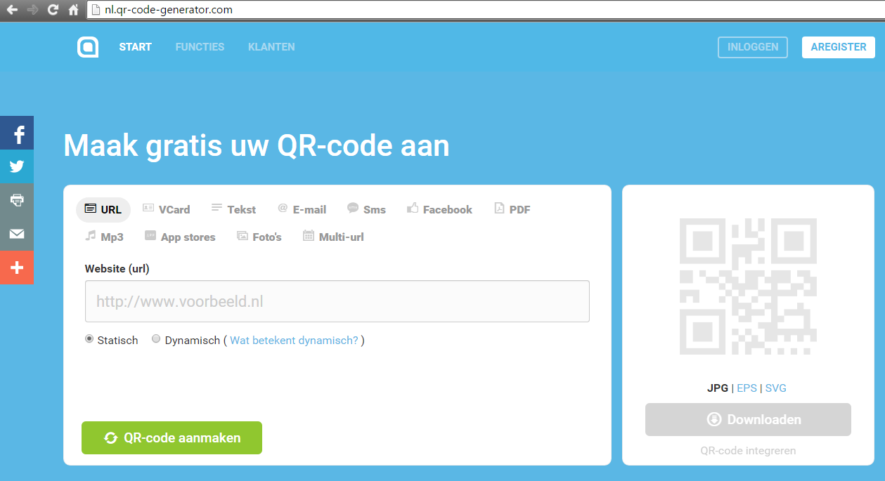 QR-code maken at emaze Presentation