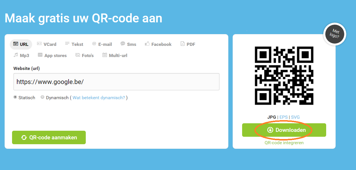 QR-code maken at emaze Presentation