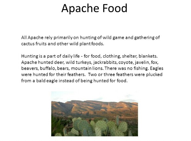 Apache Food And Hunting