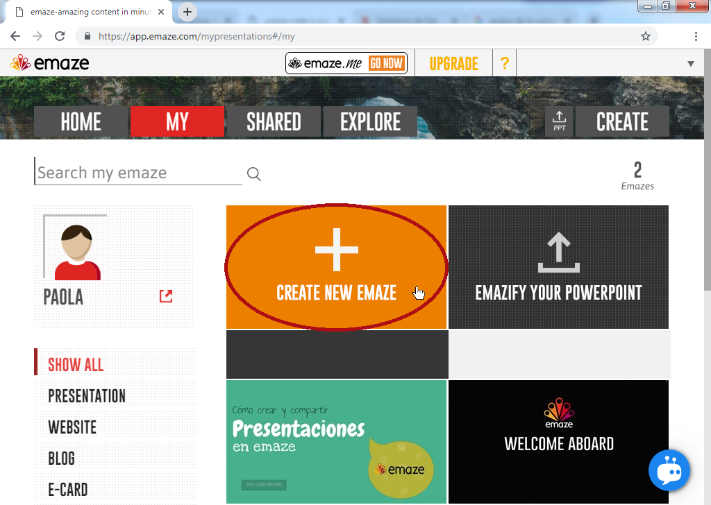 ¿como crear y compartir presentaciones en emaze? on emaze