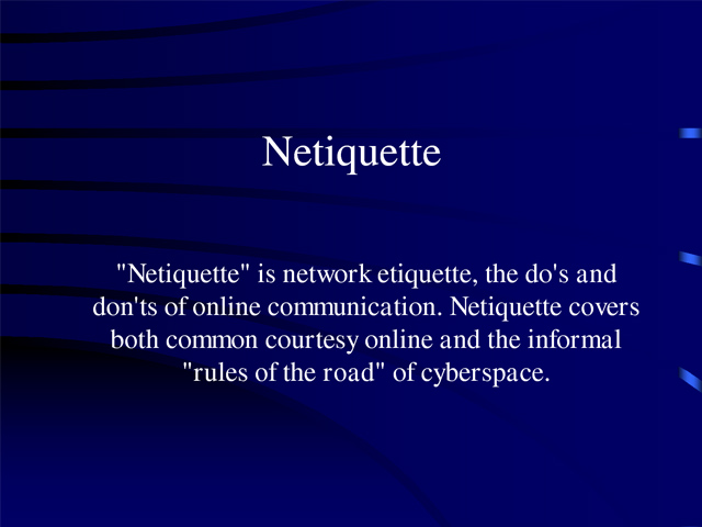 What is netiquette and civility in the online classroom on emaze