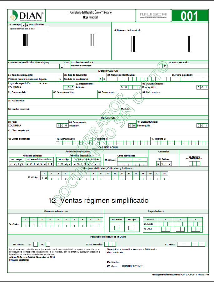 REGISTRO DIAN VUCE at emaze Presentation