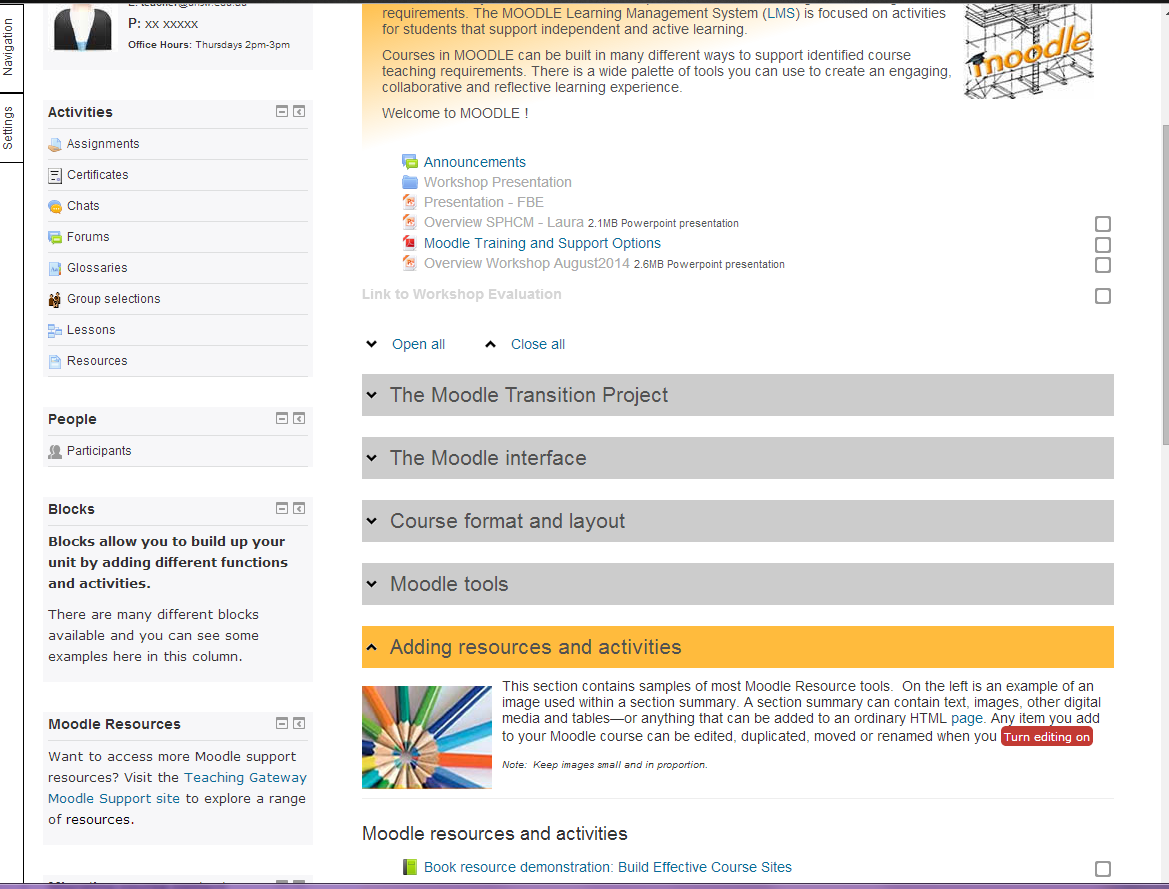 Moodle sites at emaze Presentation