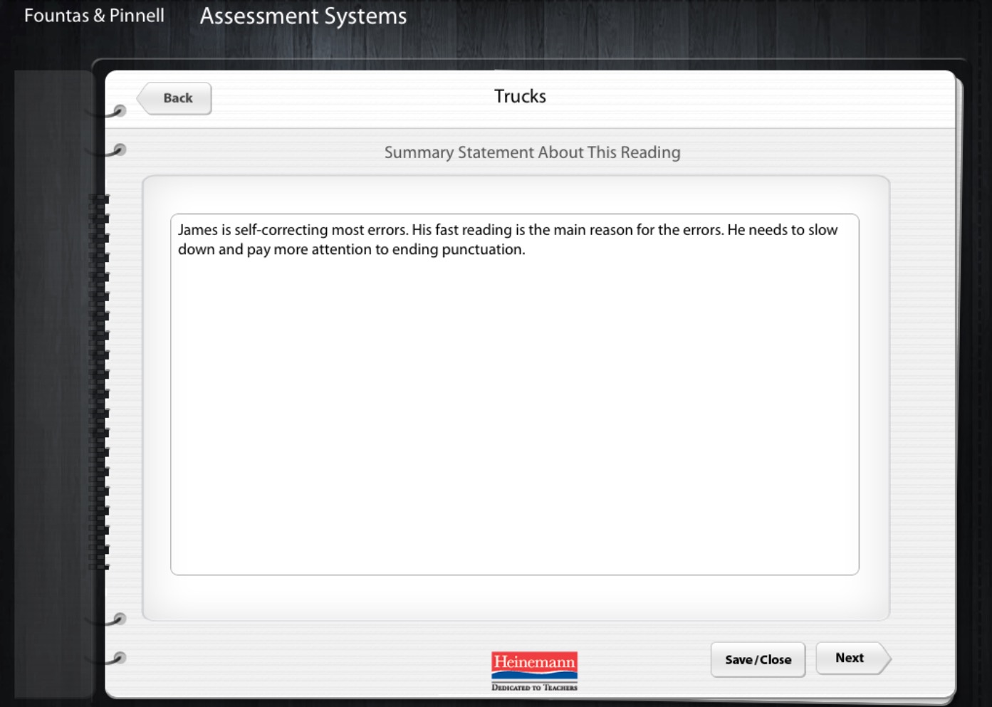 Fountas and Pinnell Benchmark Assessment at emaze Presentation