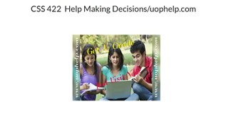 CSS 422 Help Making Decisionsuophelp.com at emaze Presentation