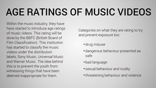 Age ratings of music at emaze Presentation