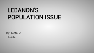 lebanon population issue at emaze Presentation