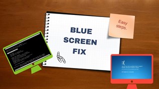 Blue screen at emaze Presentation