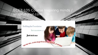 ECET 105 Course Inspiring minds snaptutorial.com at emaze Presentation