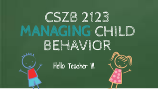 Managing child behavior at emaze Presentation