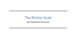 The Richter Scale at emaze Presentation