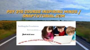 PSY 315 Course Inspiring minds snaptutorial.com at emaze Presentation