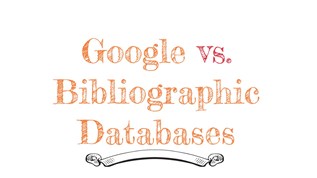 Google vs. Bibliographic Databases at emaze Presentation