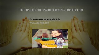 EDU 315 help Successful Learninguophelp.com at emaze Presentation