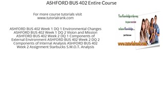 BUS 402 course success is a traditiontutorilarank.com at emaze Presentation