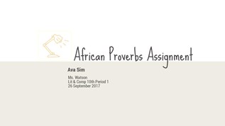 Proverbs at emaze Presentation