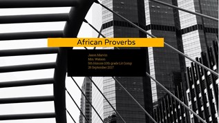 Proverb Project at emaze Presentation