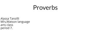 Proverbs_alyssatanzilli at emaze Presentation