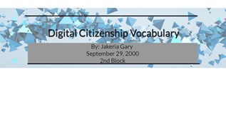 Digital Citizenship Vocabulary on emaze