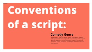 Conventions of a script at emaze Presentation