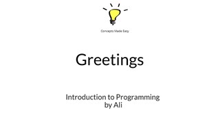 Lesson 1 - Introduction to Programming at emaze Presentation