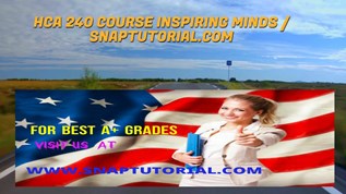 HCA 240 Course Inspiring minds snaptutorial.com at emaze Presentation