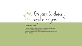 Creación de clases y objetos en java at emaze Presentation