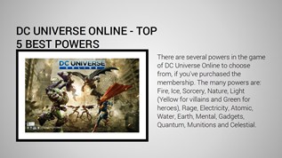 DCUO top 5 powers at emaze Presentation