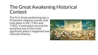 Great Awakening Historical Context at emaze Presentation