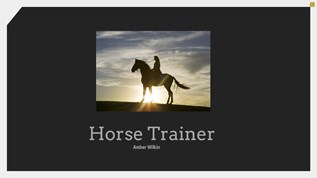 Horse Trainer at emaze Presentation