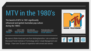 MTV in the 1980's at emaze Presentation