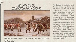 The Battles of Lexington and Concord copy1 at emaze Presentation