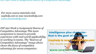 INF 220 Course Success is a Tradition newtonhelp.com at emaze Presentation