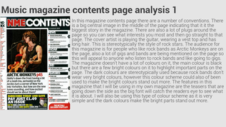 Music magazine contents page analysis at emaze Presentation
