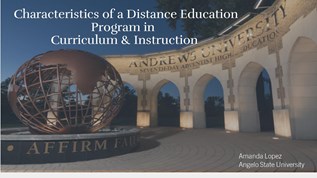 Characteristics of a Distance Education Program at emaze Presentation